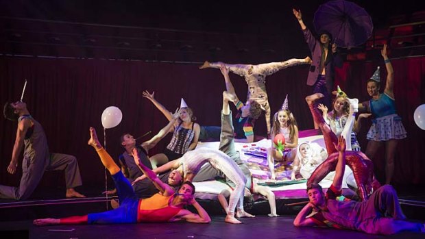 Flying Fruit Fly Circus show puts youngsters on top