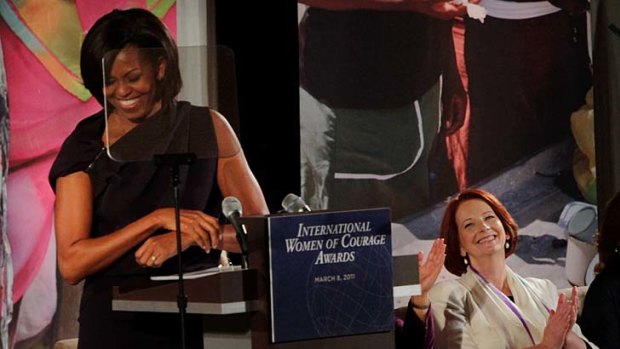 Gillard singles out inspiring Clinton