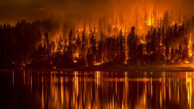 Dozen big bushfires rage across drought-hit California