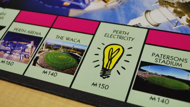 Advertisers all a board Perth Monopoly