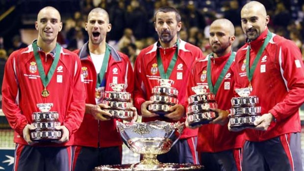 Serbia come from behind to win Davis Cup