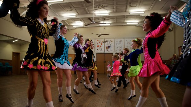 Young dancers flock to sound of a flute and a fiddle on St Patrick's Day