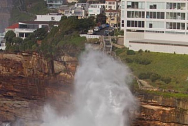 Storm surge creates a real cliffhanger