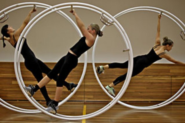 Gym wheel gymnastics