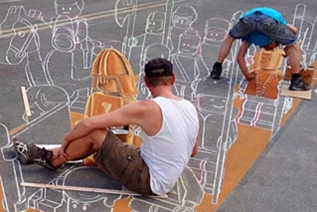 Illusory world can be chalked up to perspective