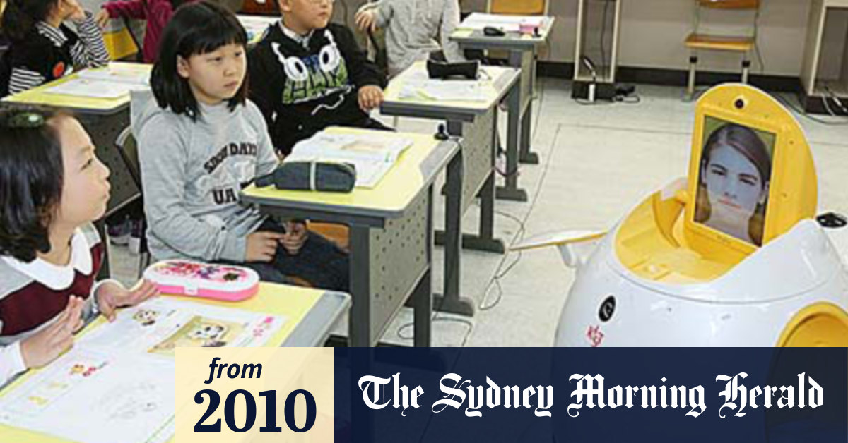 Schools plug in robot English teachers