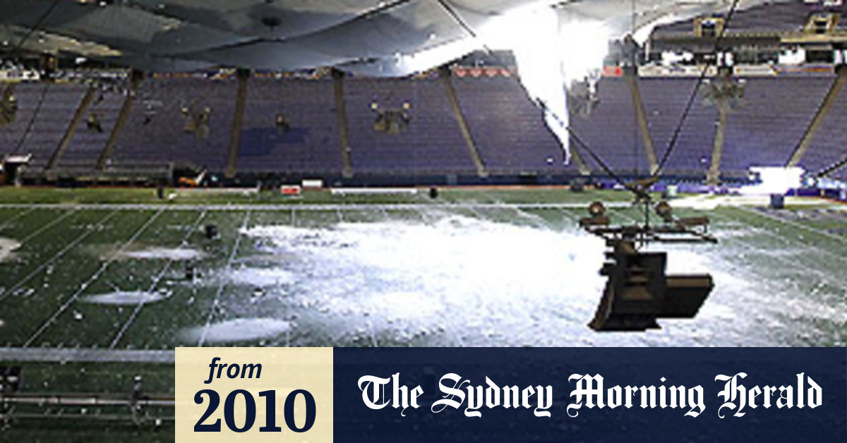 American football stadium roof collapses