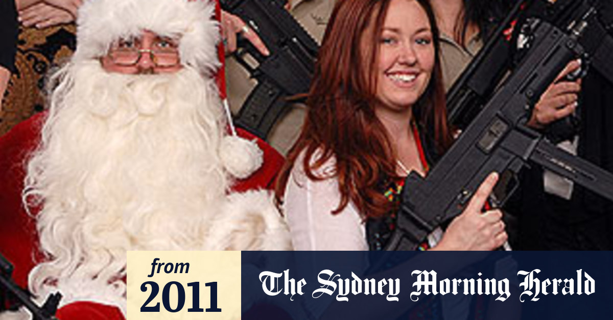 Gun-happy Santa causes a stir over festive weapons arsenal