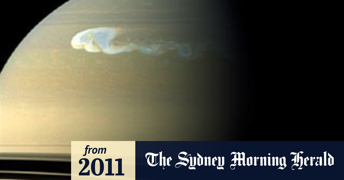 Saturn puts on spectacular lightning show