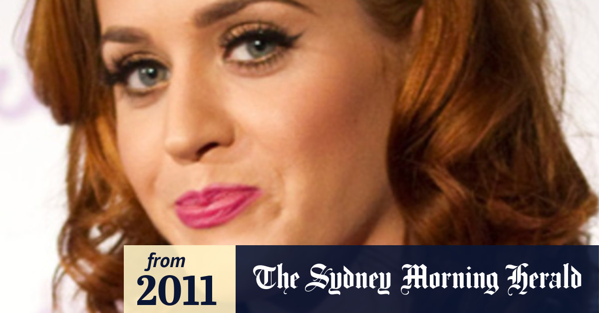 Katy Perry's raging red hair