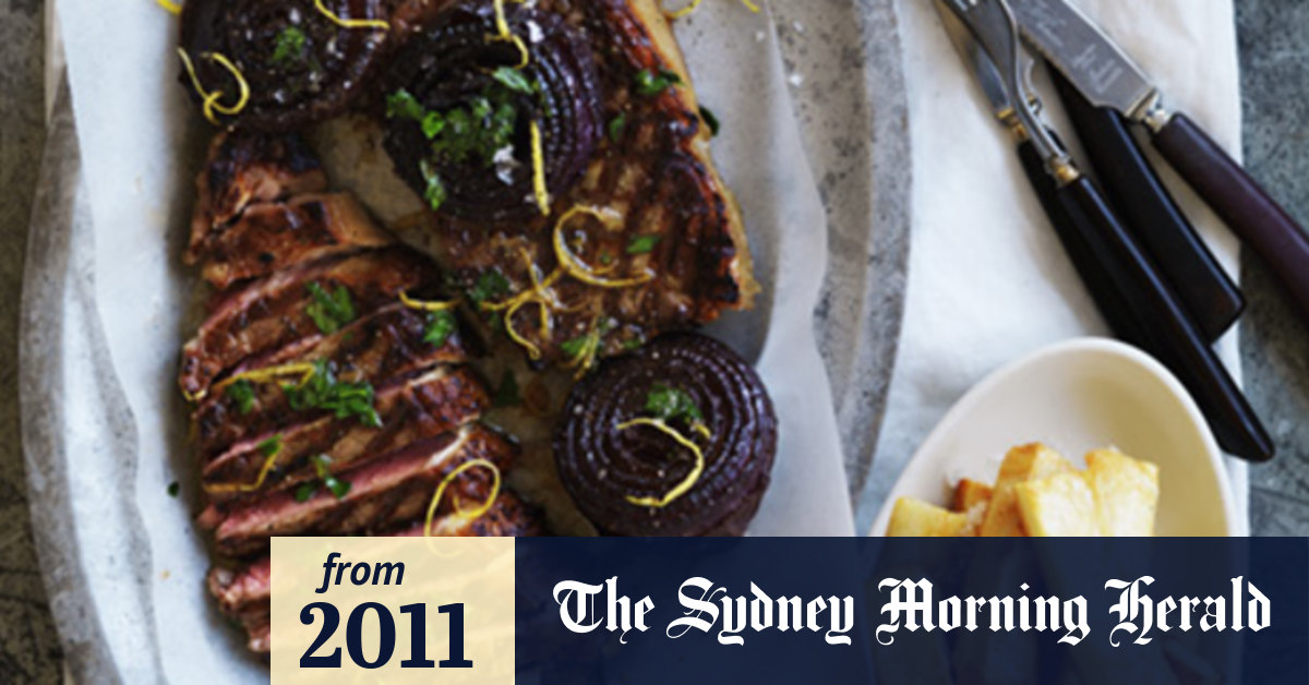 Neil Perry's barbecued steak sirloin