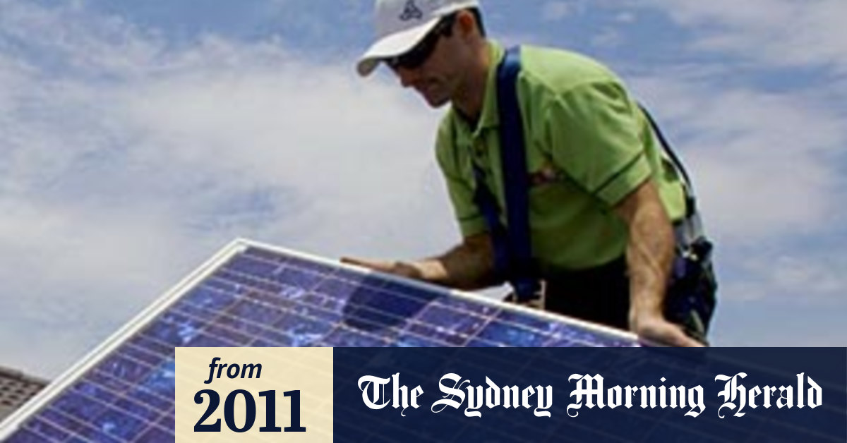 Solar panel users climb through roof