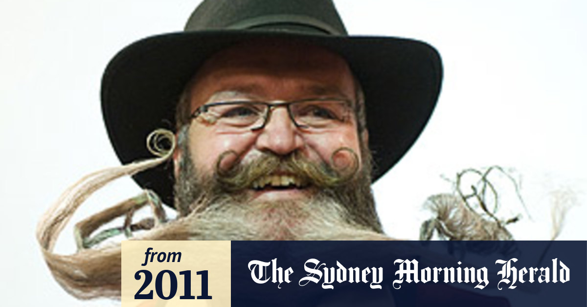 With a moose and a flag, German hairdresser wins best beard title
