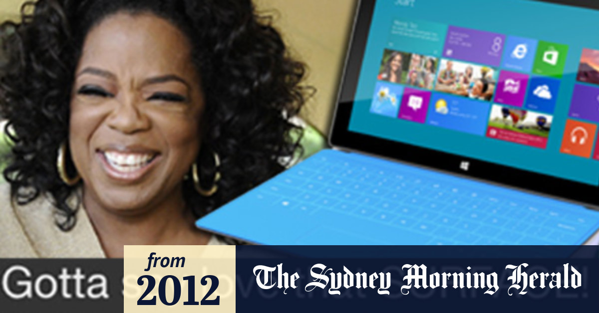 Oprah plugs Microsoft Surface with tweet sent from iPad