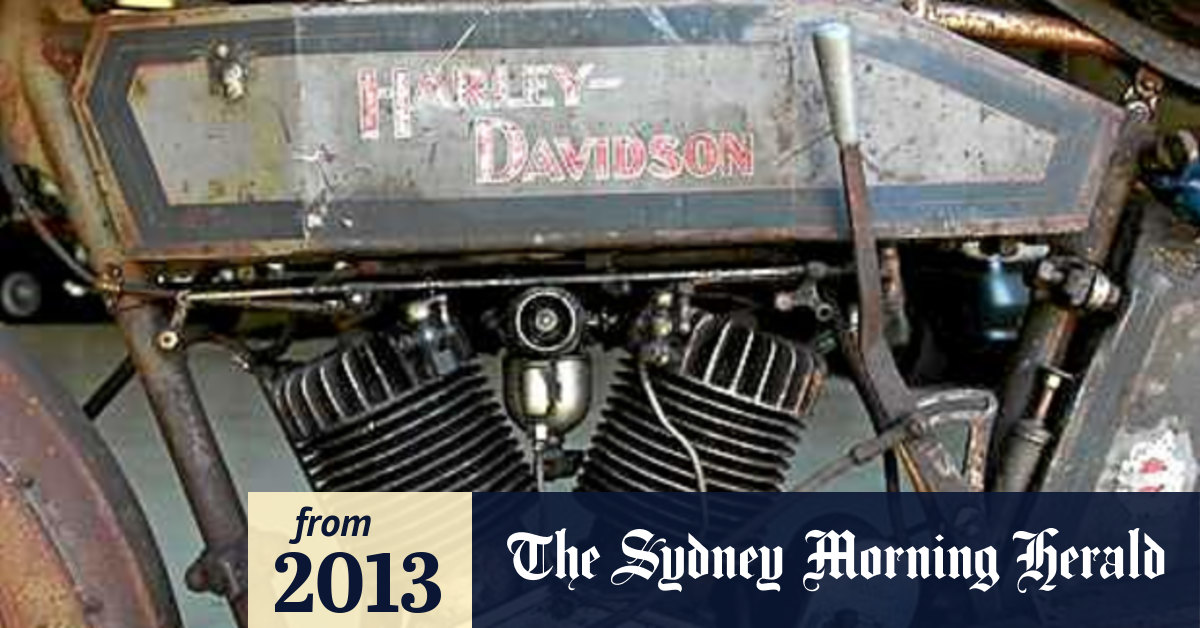 Rusty, greasy and dirty but all eyes on classic Harley
