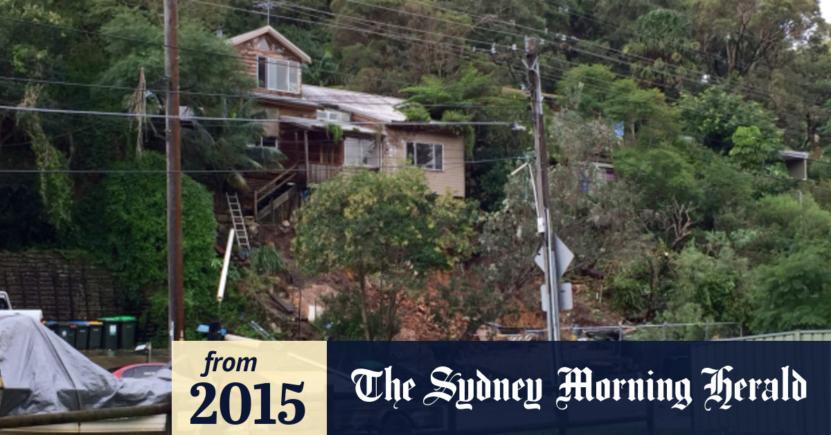 Dramatic demolition of storm damaged Sydney home