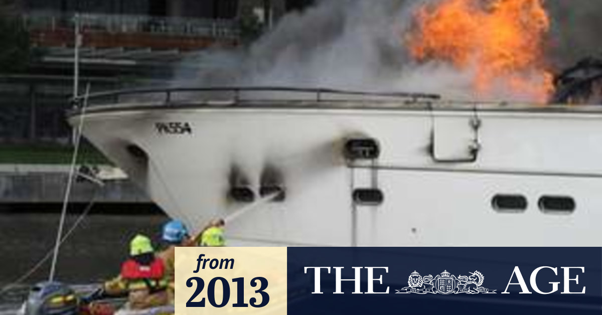 Fire-fighting boat hits the water early