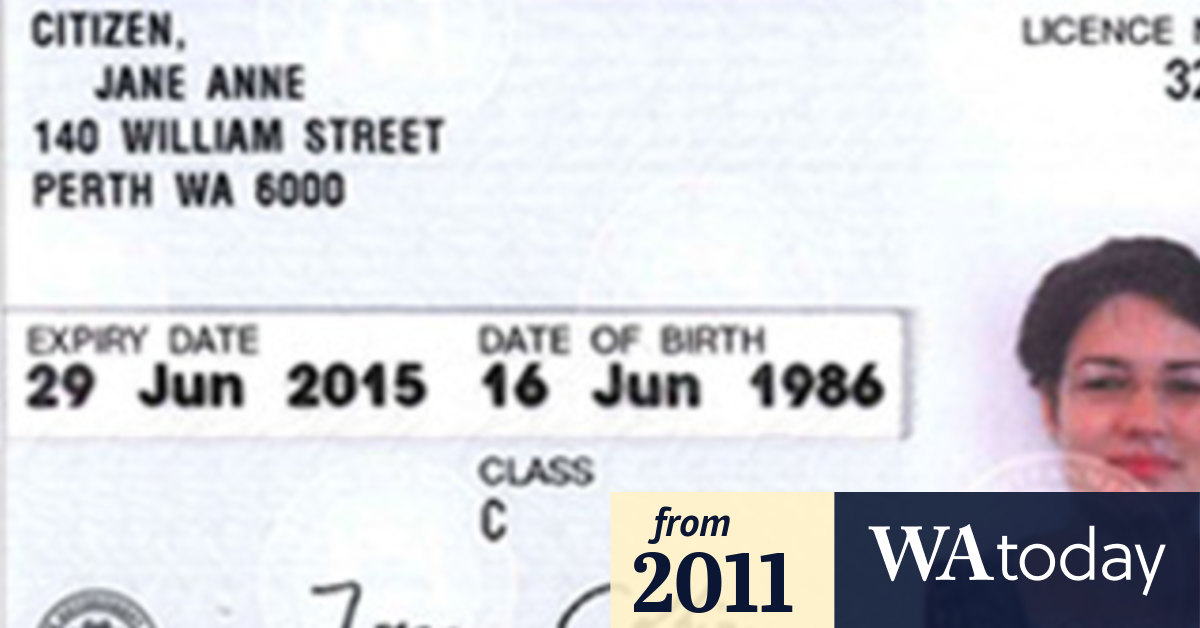 Barcode, serial number on licences to prevent identity theft