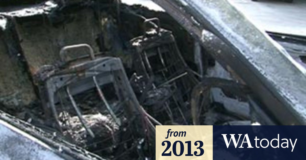 Petrol bomb torches car