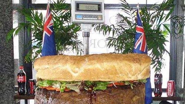 Australian cafe claims world s biggest burger
