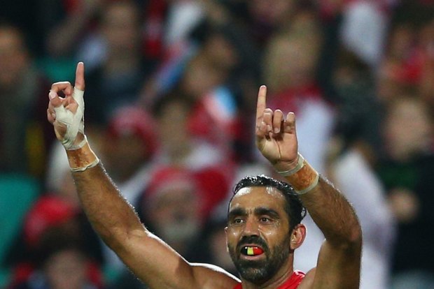 'On ya brother': players support Adam Goodes' post-goal war dance