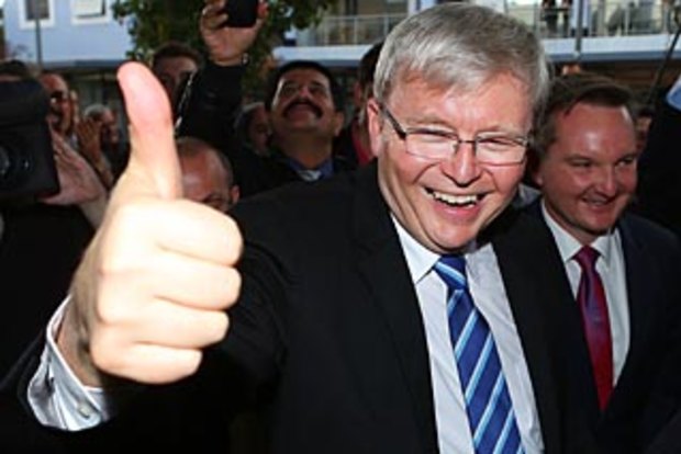 Rudd takes next step in campaign