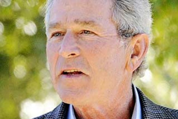 Bush takes to the air to defend his legacy