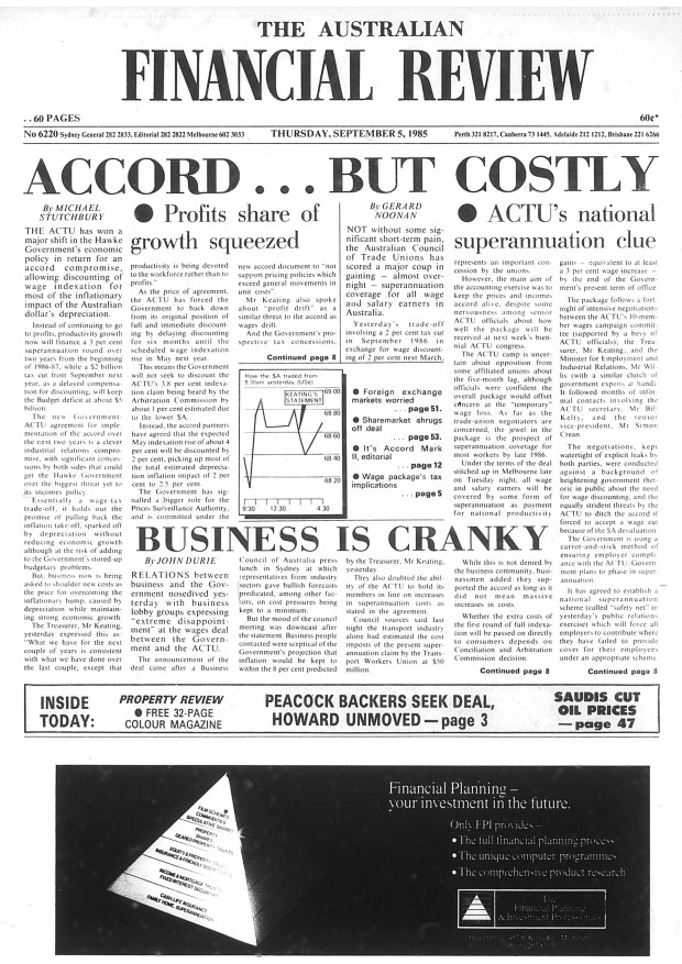 AFR 70 years: How Australia’s national superannuation system was born