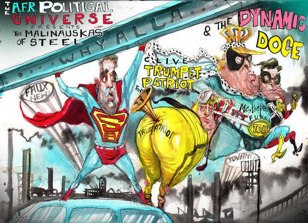 David Rowe cartoons for the Australian Financial Review January 2025