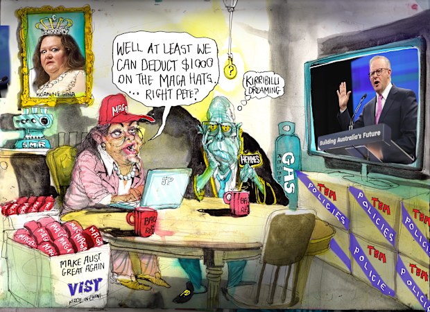 David Rowe cartoons for the Australian Financial Review January 2025