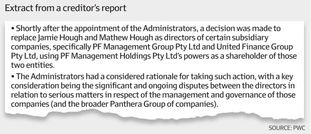 Panthera Finance administrators force out twin founders after they fell ...