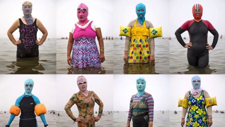 The ‘facekini’: From the beaches of China to pages of a fashion magazine