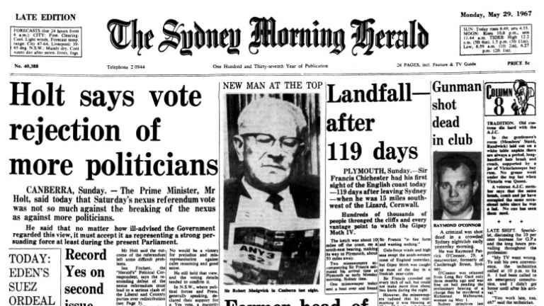 How the Herald reported the 1967 referendum