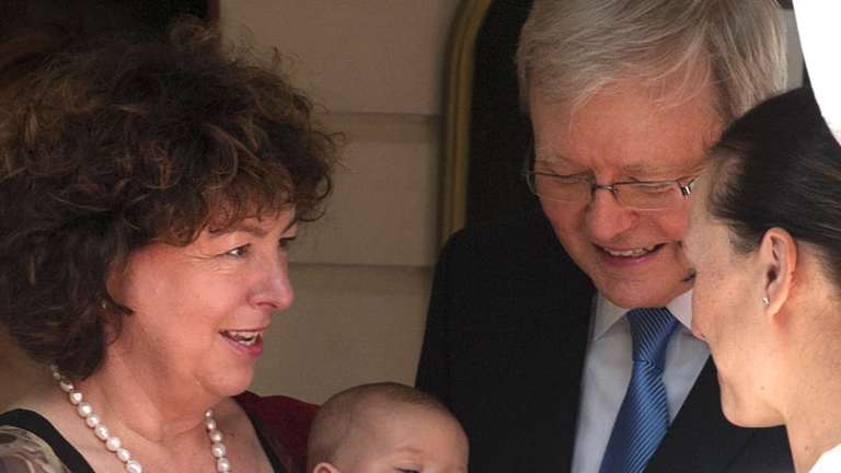 Kevin Rudd reflects on family during church appearance