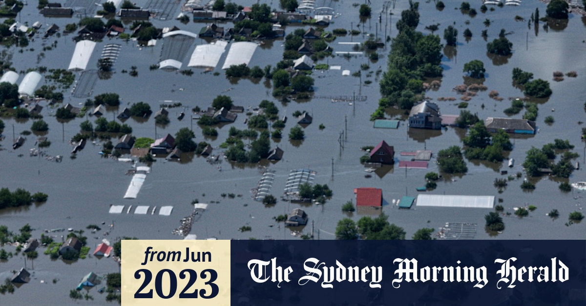 Russia-Ukraine war: Before-and-after satellite images of Kakhovka dam ...