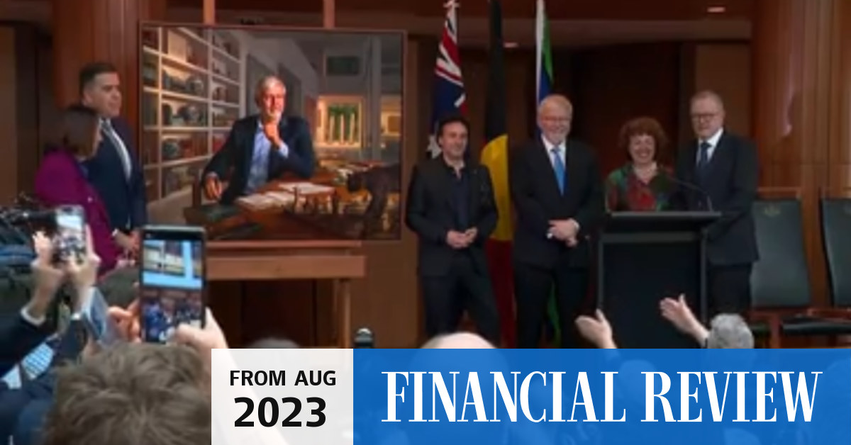 Kevin Rudd portrait in parliament