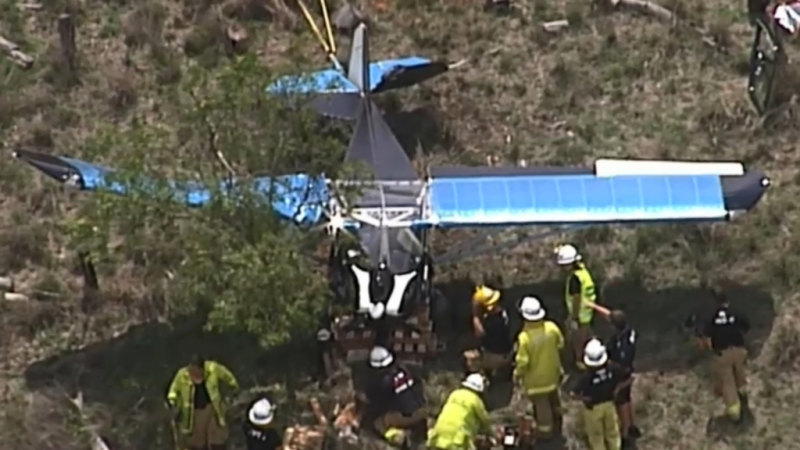 Video: Pilot recovering after light plane crash