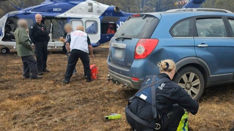 Video: Family airlifted to safety from bushfire