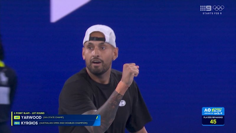 Video: Krygios kisses the line with brilliant winner