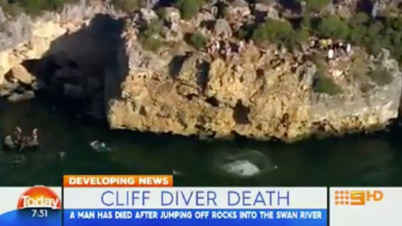 Video: Man dies after jumping off cliff