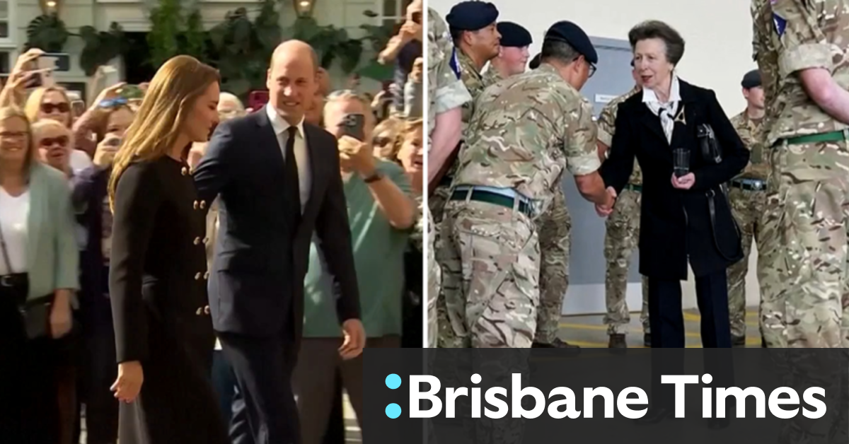 The Prince and Princess of Wales thank helpers following Queen's ...