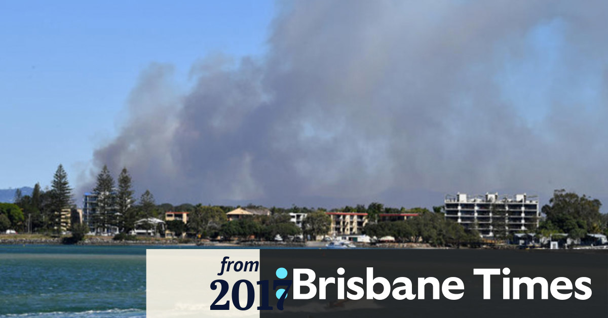 Video: Fast-moving fire burns on Sunshine Coast