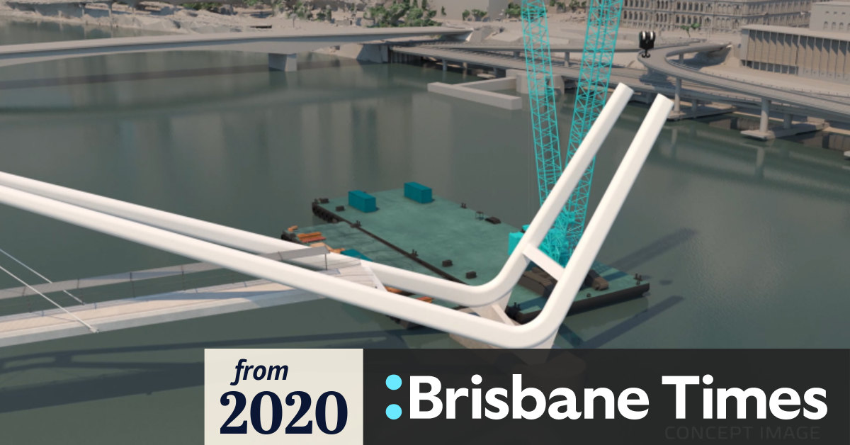 Video: 320-metre Neville Bonner Bridge now under construction