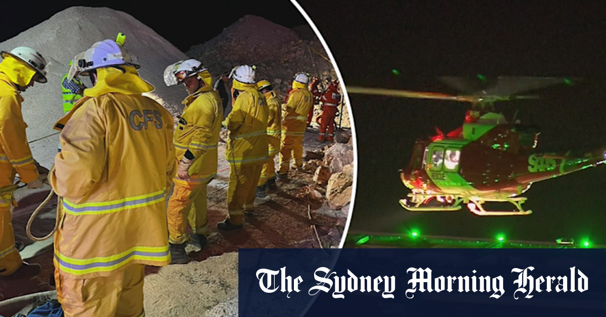 Video: Man rescued after falling down mine shaft