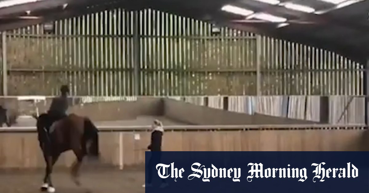 Video: Olympic dressage star seen repeatedly whipping horse