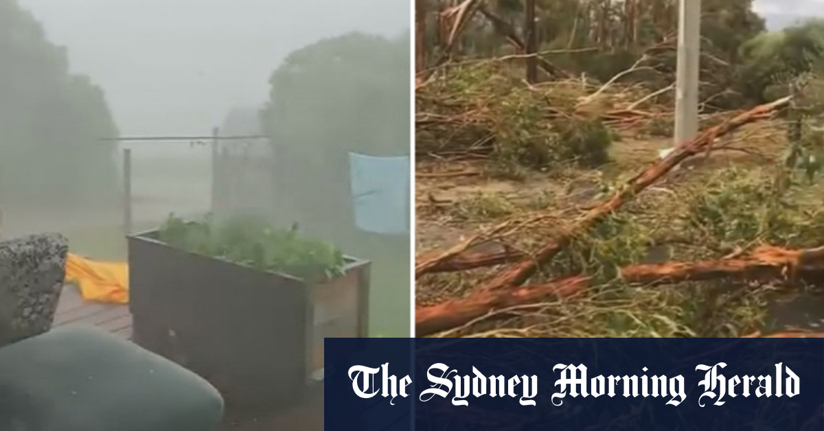 Video: Roofs blown off houses after volatile storms lash Victoria