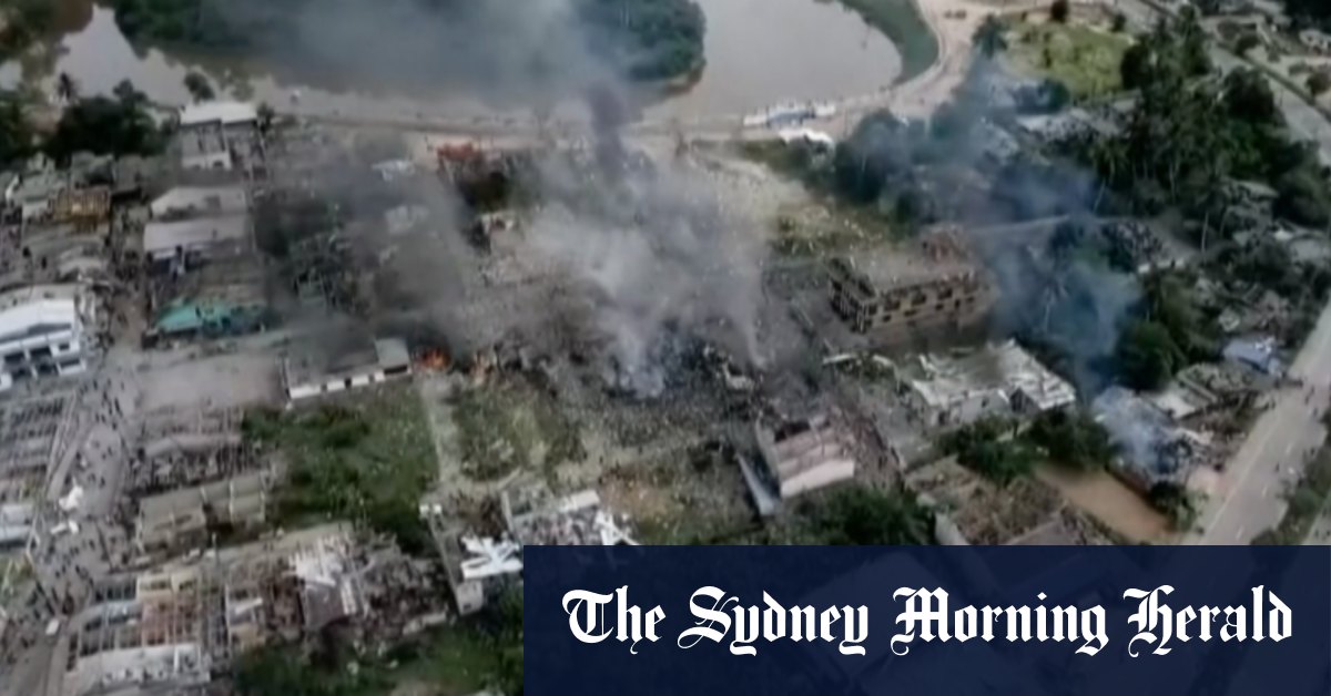 Video: Fireworks warehouse explosion kills nearly a dozen people