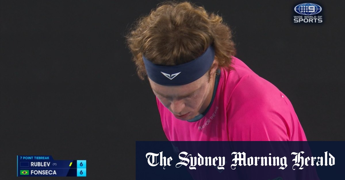 Video: Australian Open Highlights: Andrey Rublev v Joao Fonseca