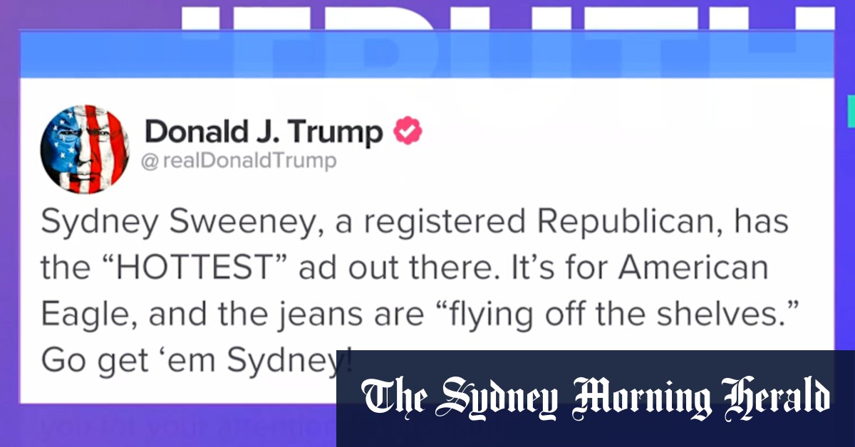 Video: Donald Trump praises controversial Sydney Sweeney ad
