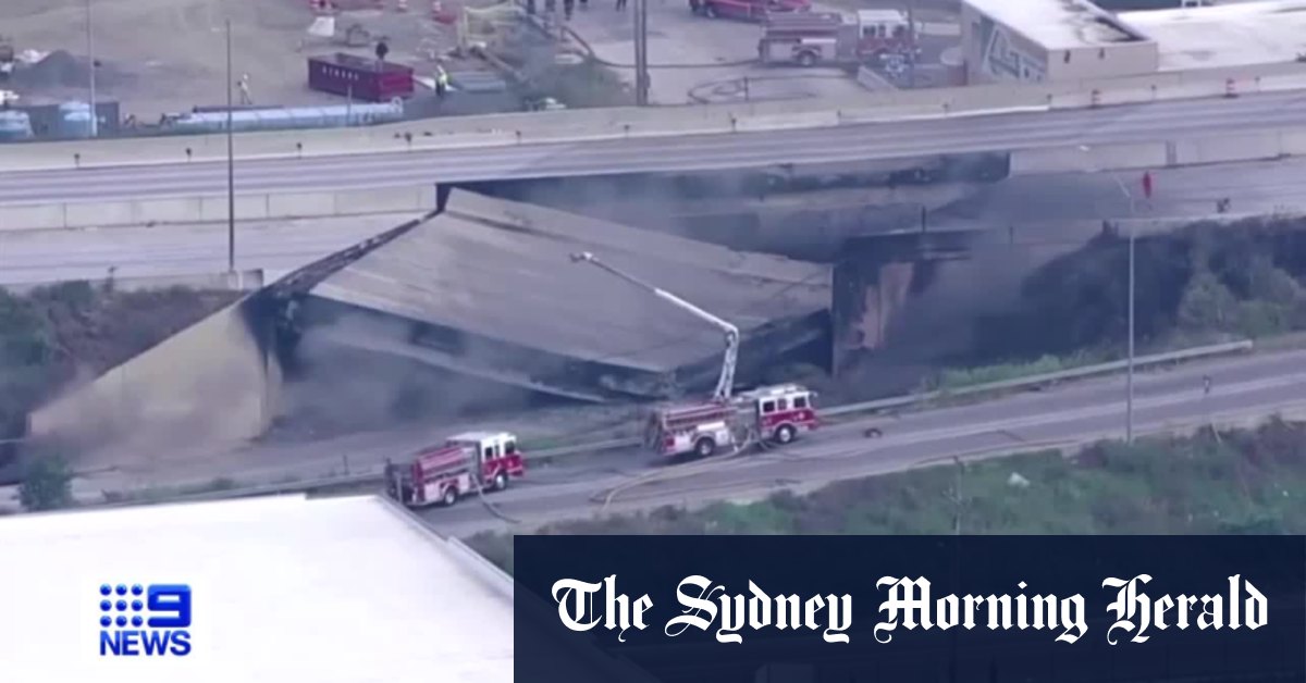 Video: US freeway to close for months after collapse